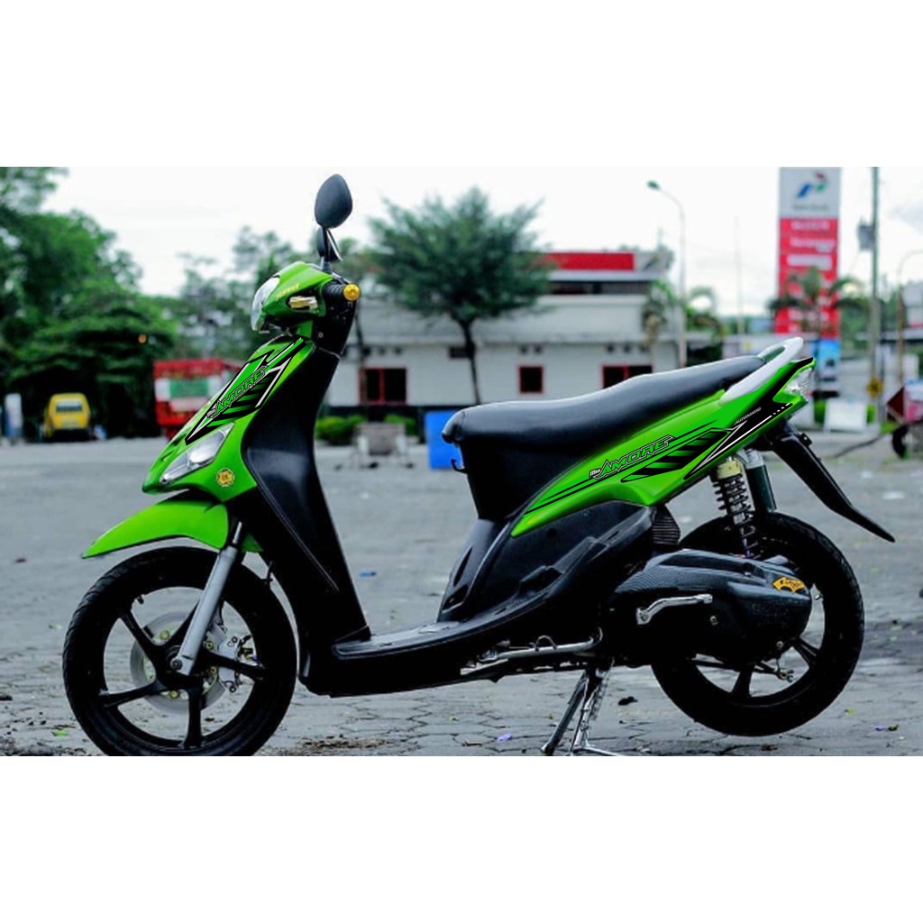 Jual STIKER STRIPING MIO AMORE THAILAND warna hijau lis hitam | Shopee ...