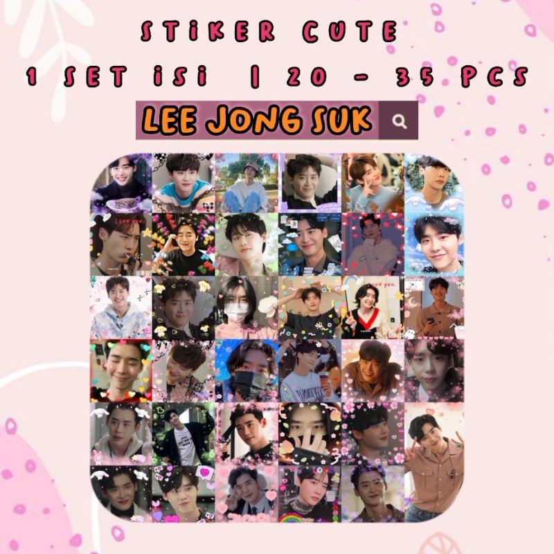 Jual Stiker Lee Jong Suk Cute [ Isi 20 - 35 pcs ] / Stiker Lee Jung Suk Kiyowo / AKTOR DRAMA ...