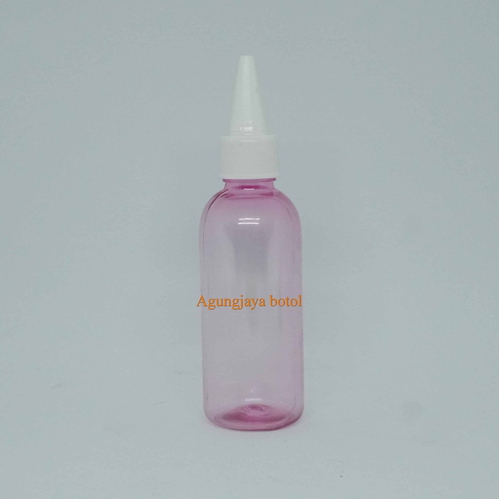Jual Botol Pet 60 ml BR Pink Trans Tutup Kerucut Neck 18 / Botol Pet ...