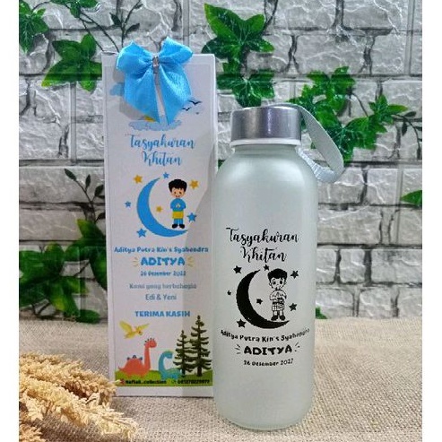 Jual SABLON, Souvenir botol kaca doff (baby born, lahiran, ulang tahun ...