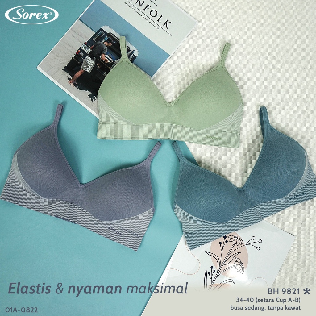 Jual BH BRA 9821 SOREX MODEL BARU NEW - Sorex Bra Busa Sedang Tanpa Kawat Kait 2 Setara Cup A-B ...