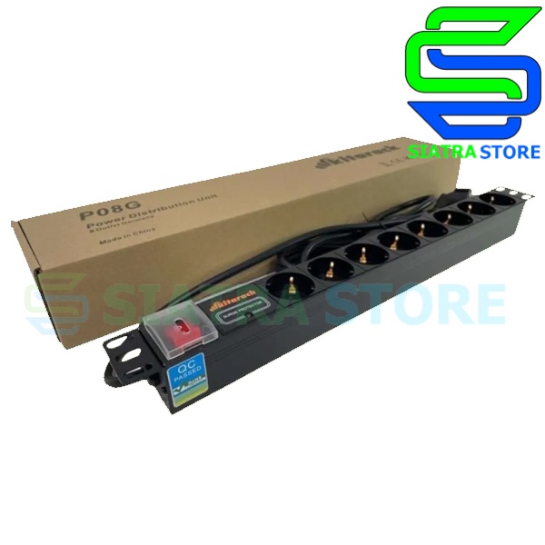 Jual Kitarack P08G 1U Rackmount PDU 8 Outlet|1U 8 Outlet Germany Socket 19" | Shopee Indonesia