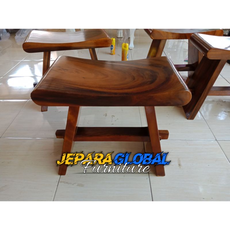 Jual bangku stool sate trembesi - kursi stool suar ( kursi jati, kursi ...