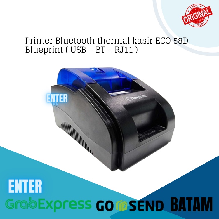 Jual Printer Bluetooth thermal kasir ECO 58D Blueprint ( USB + BT + RJ11 ) | Shopee Indonesia