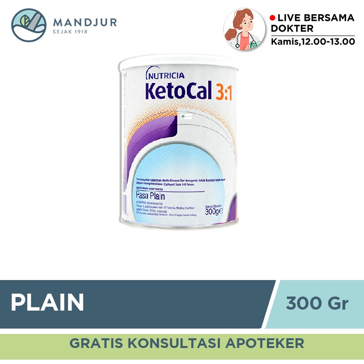 Jual KetoCal 3:1 Plain 300 Gram - Susu Formula Ketogenik Bayi dan Anak ...