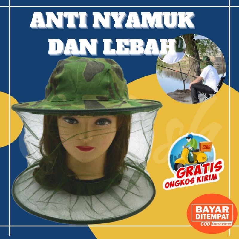 Jual Topi Jaring Mancing Jaring Anti Nyamuk Lebah Pelindung Wajah ...