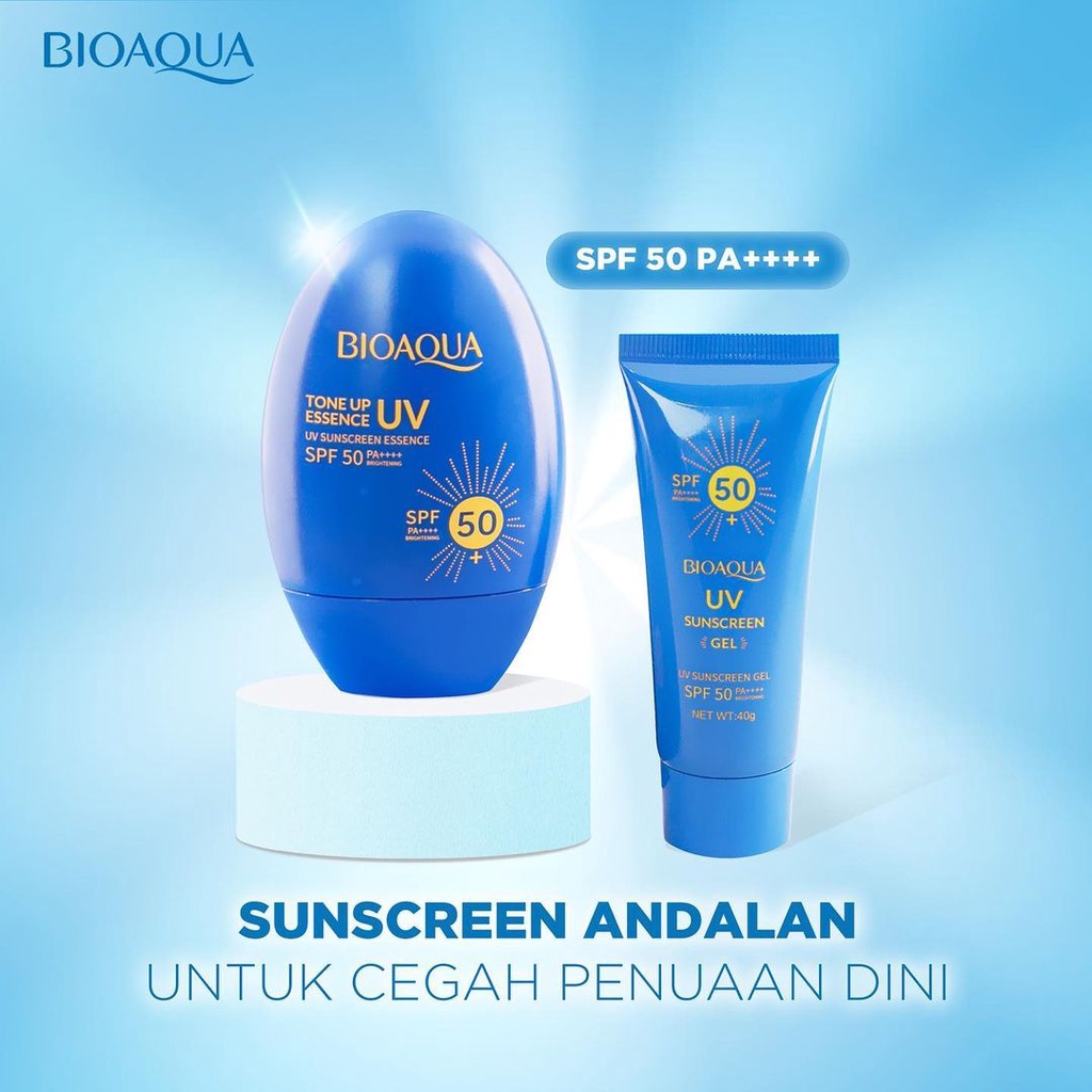 Jual BIOAQUA UV Sunscreen Gel SPF 50 PA++++ | Tone Up UV Sunscreen Essence SPF 50 PA ...