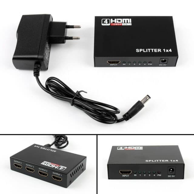 Jual HDMI SPLITTER 4 PORT (1 INPUT 4 OUTPUT) | Shopee Indonesia