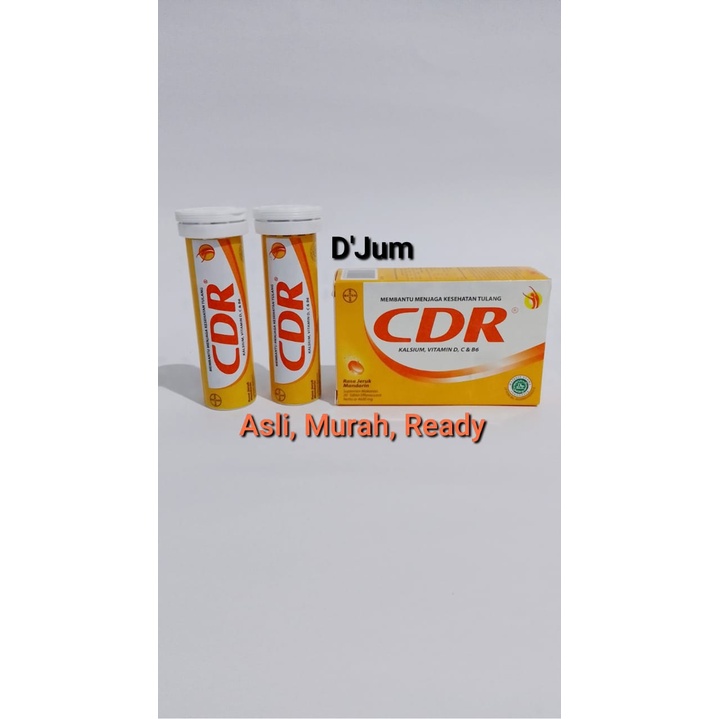 Jual CDR Effervescent 20 TABLET TUBE Suplemen Kalsium Rasa Jeruk ...