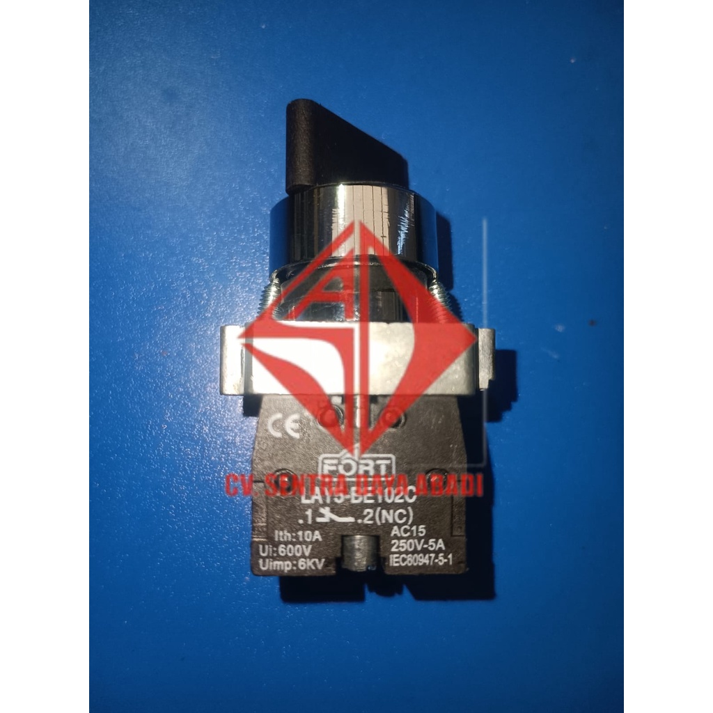Jual Selector Switches 2Position spring return 22mm 1 NO LAY5-BD45 ...