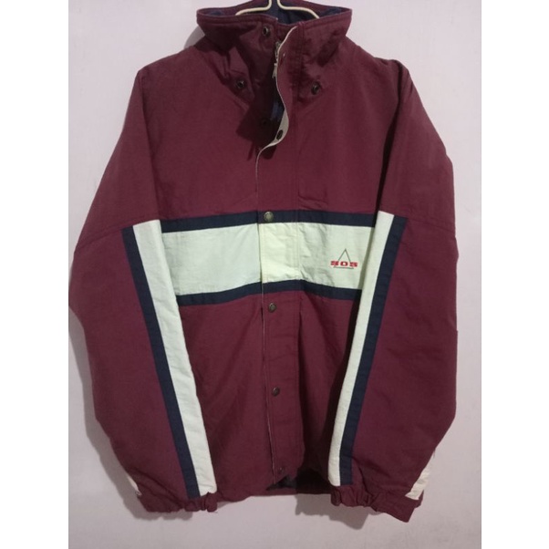 Jual Snowboard Jacket Maroon SOS | Shopee Indonesia