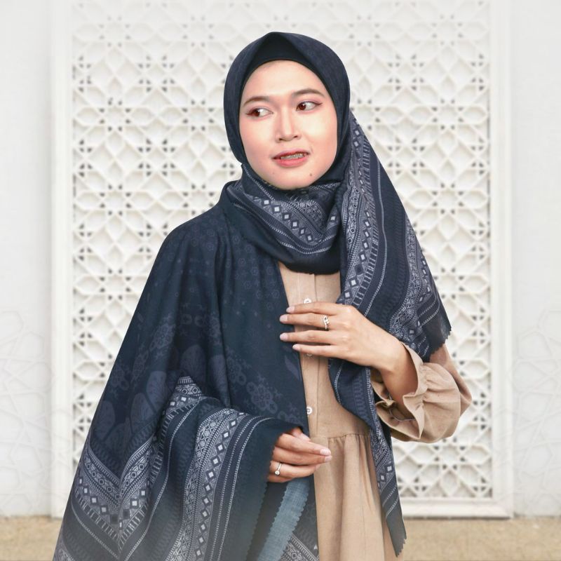 Jual Hijab Jilbab Jumbo Syar'i 140 x 140 cm motif Lunara series // Hijab Jilbab Jumbo Syar'i ...