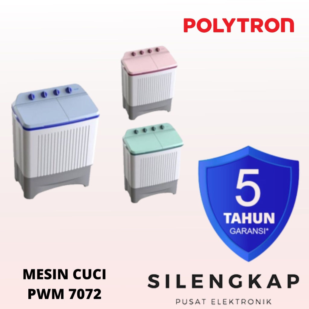 Jual POLYTRON Mesin Cuci 2 Tabung Primadona Samba 7 Kg PWM 7072 ...