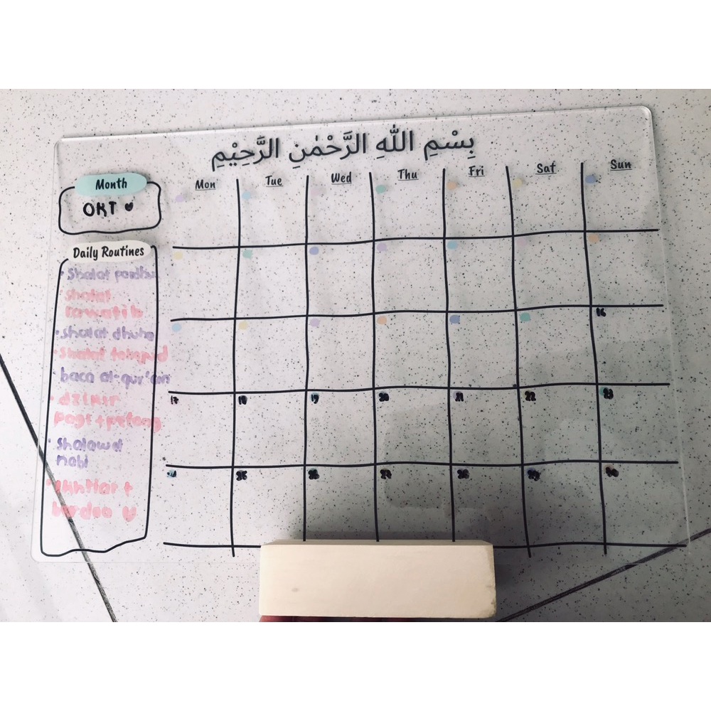 Jual Custom Acrylic Weekly Planner / To Do List / Monthly Planner ...