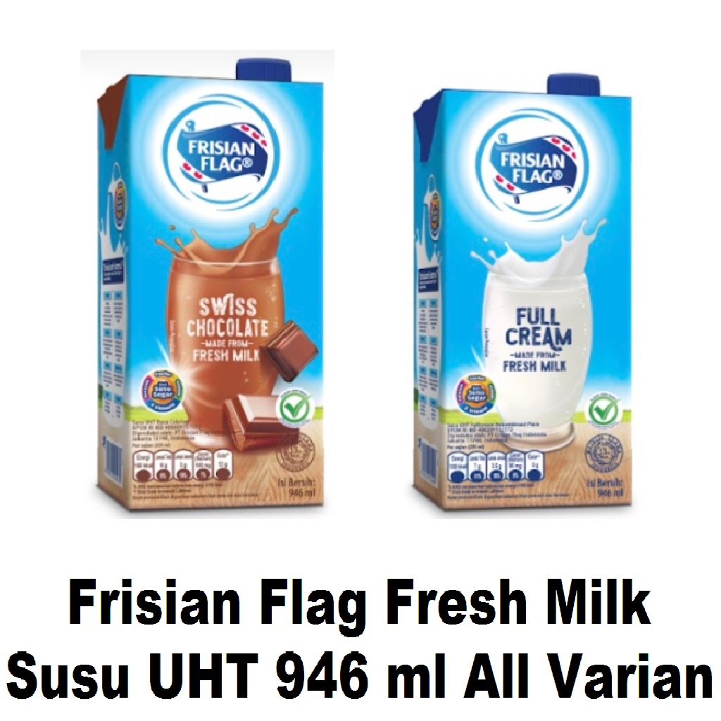 Jual Frisian Flag Fresh Milk Susu UHT 946 ml All Varian | Shopee Indonesia