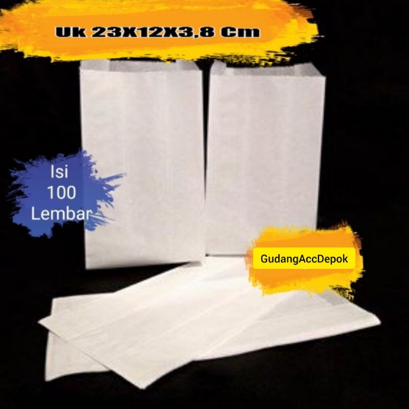 Jual PAPER BAG MEDIUM / KANTONG KERTAS ROTI / SNACK / FRIED CHICKEN ...