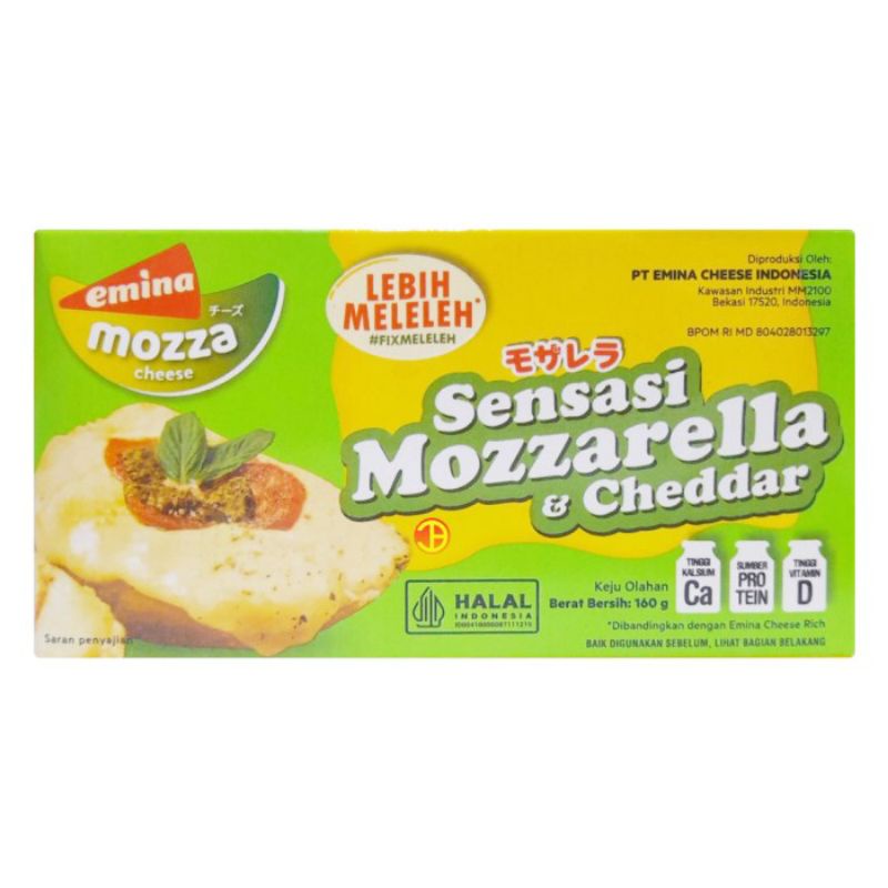 Jual Keju Mozza / Mozzarella & Cheddar Emina 165gram | Shopee Indonesia