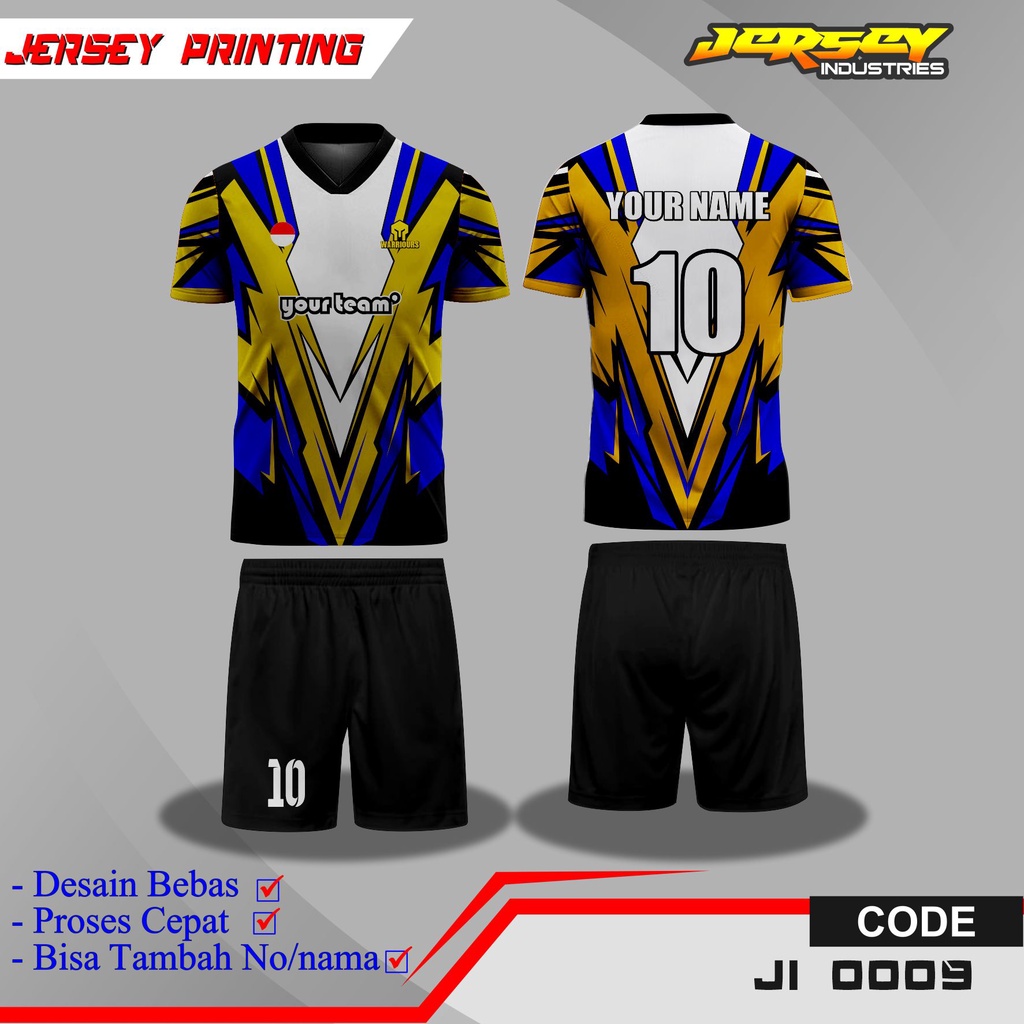 Jual [COD] Jersey Team Sepak Bola Desain Keren, Kaos Jersey Futsal Full ...