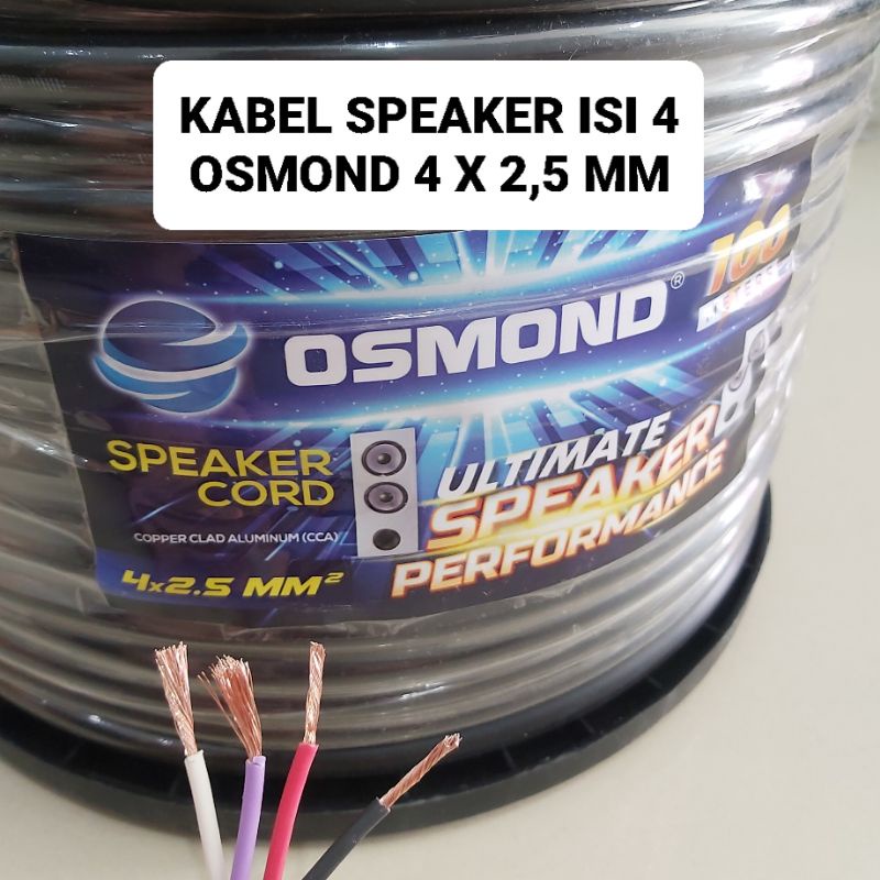 Jual (PER METER) Kabel Speaker isi 4 OSMOND 4X2,5MM Audio 4 x 2,5 MM ...