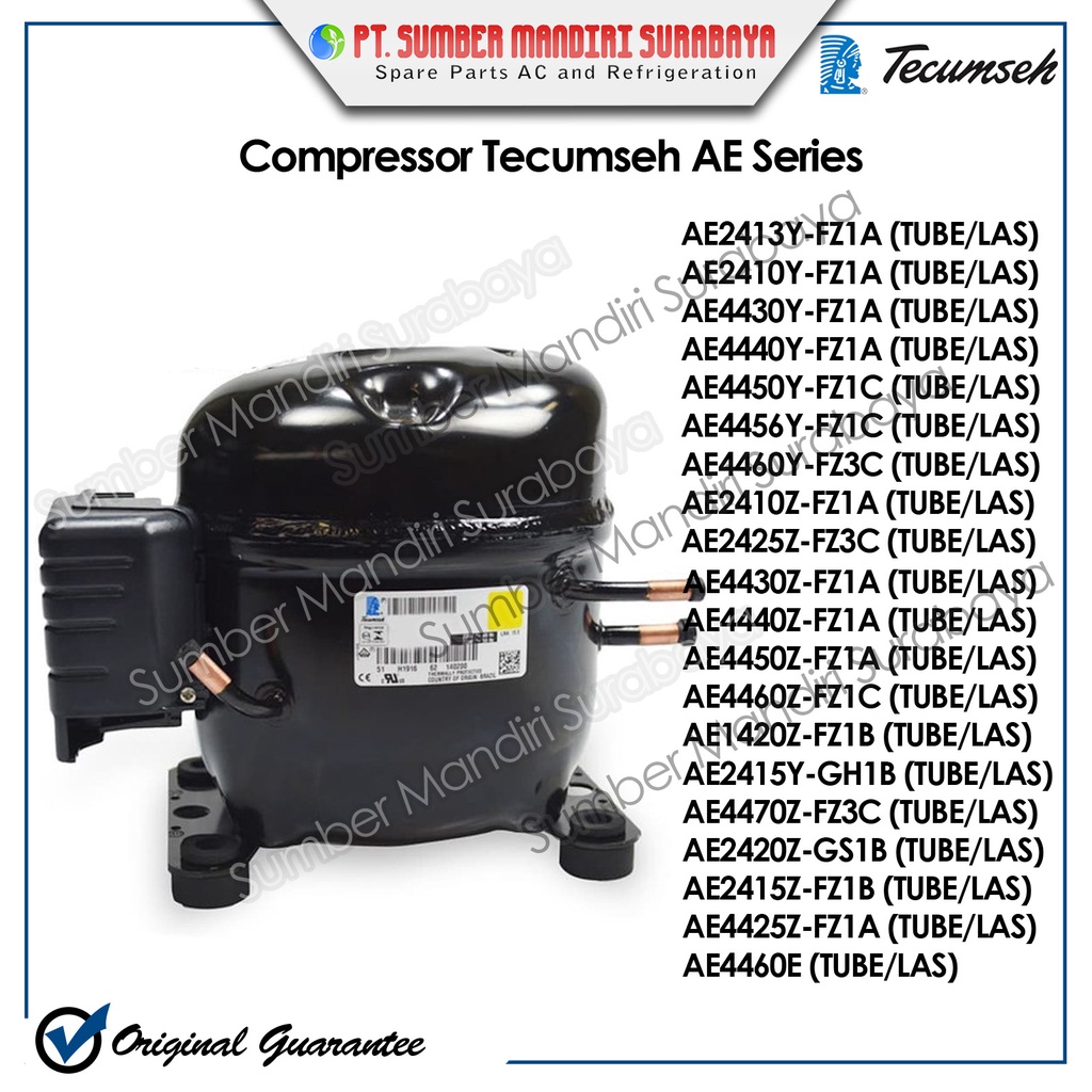 Jual Compressor Tecumseh AE 2410Y 1/4 PK / Kompresor Kulkas | Shopee ...
