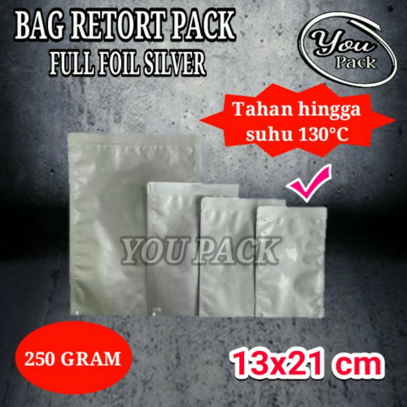 Jual BAG RETORT PACK 250 GRAM KEMASAN FOIL SILVER TAHAN PANAS-PRESTO KPACK | Shopee Indonesia
