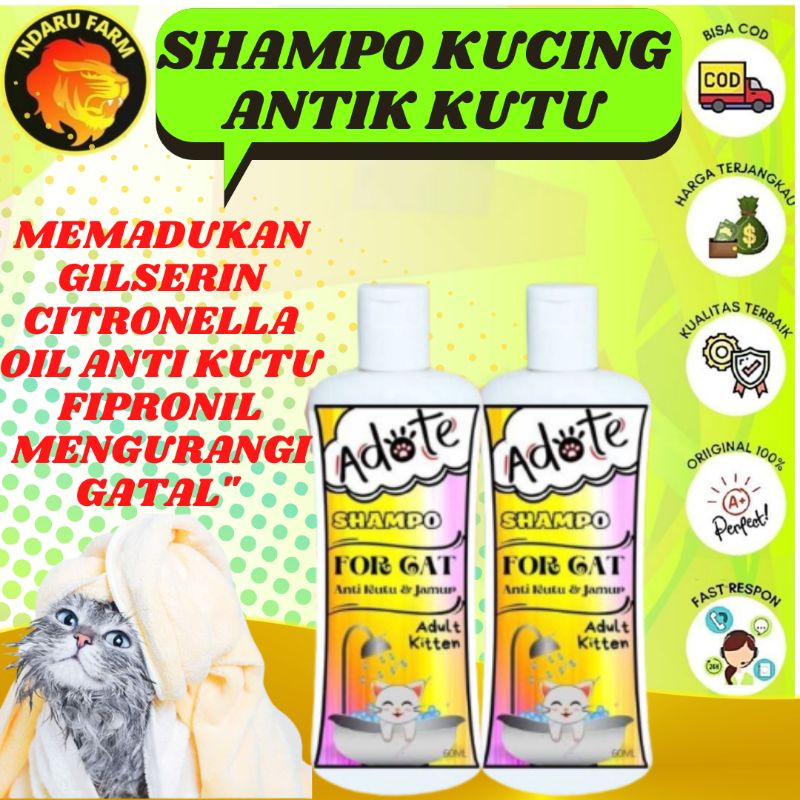 Jual Shampoo anti kutu dan jamur hewan kucing Anjing NDARUFRAM | Shopee Indonesia