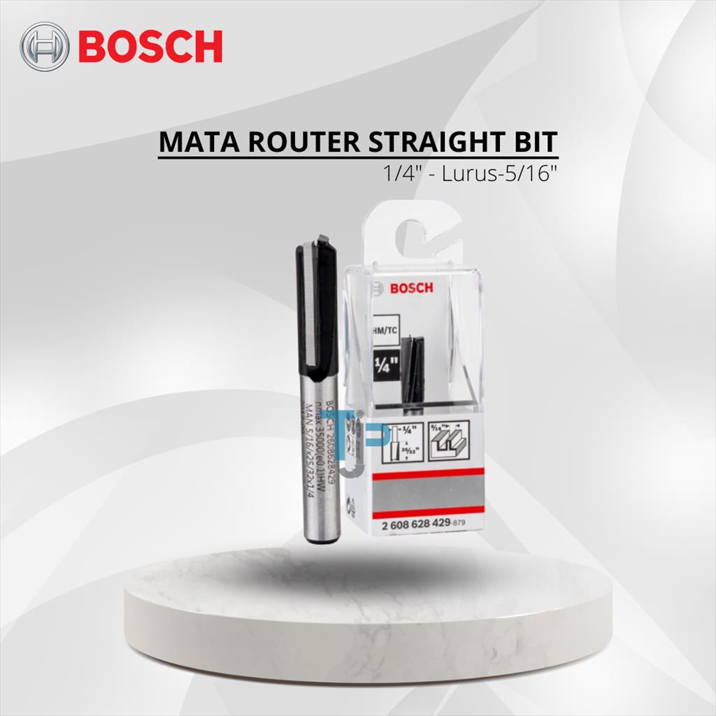 Jual Mata Router Lurus BOSCH Straight Bit 1/4' x 5/16" | Shopee Indonesia