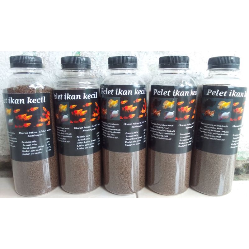 Jual pelet ikan kecil pf 500 kemasan botol 250ml/Makanan ikan hias ...