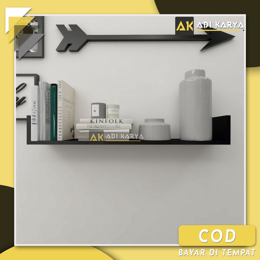 Jual Rak Buku Tempel Dinding Dekorasi Minimalis Rumah Vintage Kayu ...