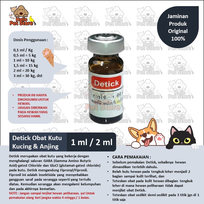 Jual Detick obat kutu kucing / dog 2 mm | Shopee Indonesia