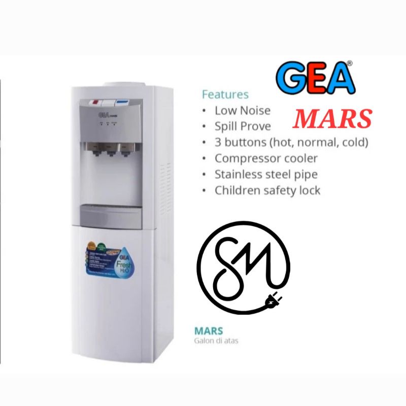 Jual Dispenser GEA MARS Galon Atas Kompresor | Shopee Indonesia