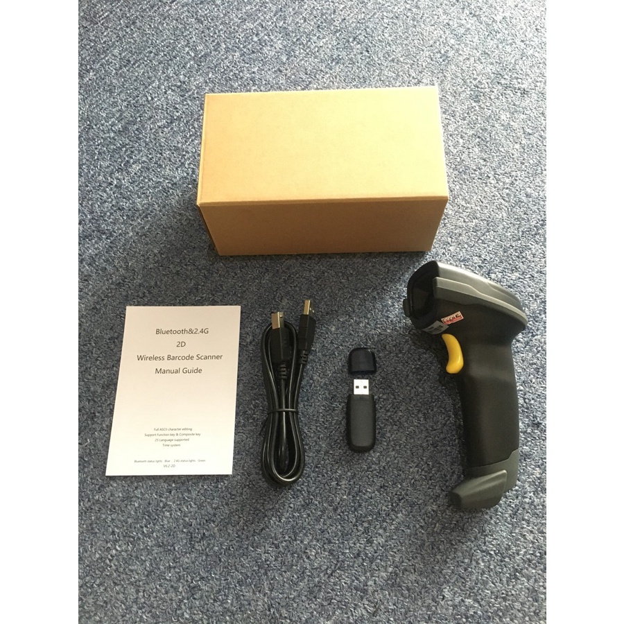 Jual Barcode Scanner Wireless + Bluetooth Dongle 2.4 EPPOS 1D & 2D ...