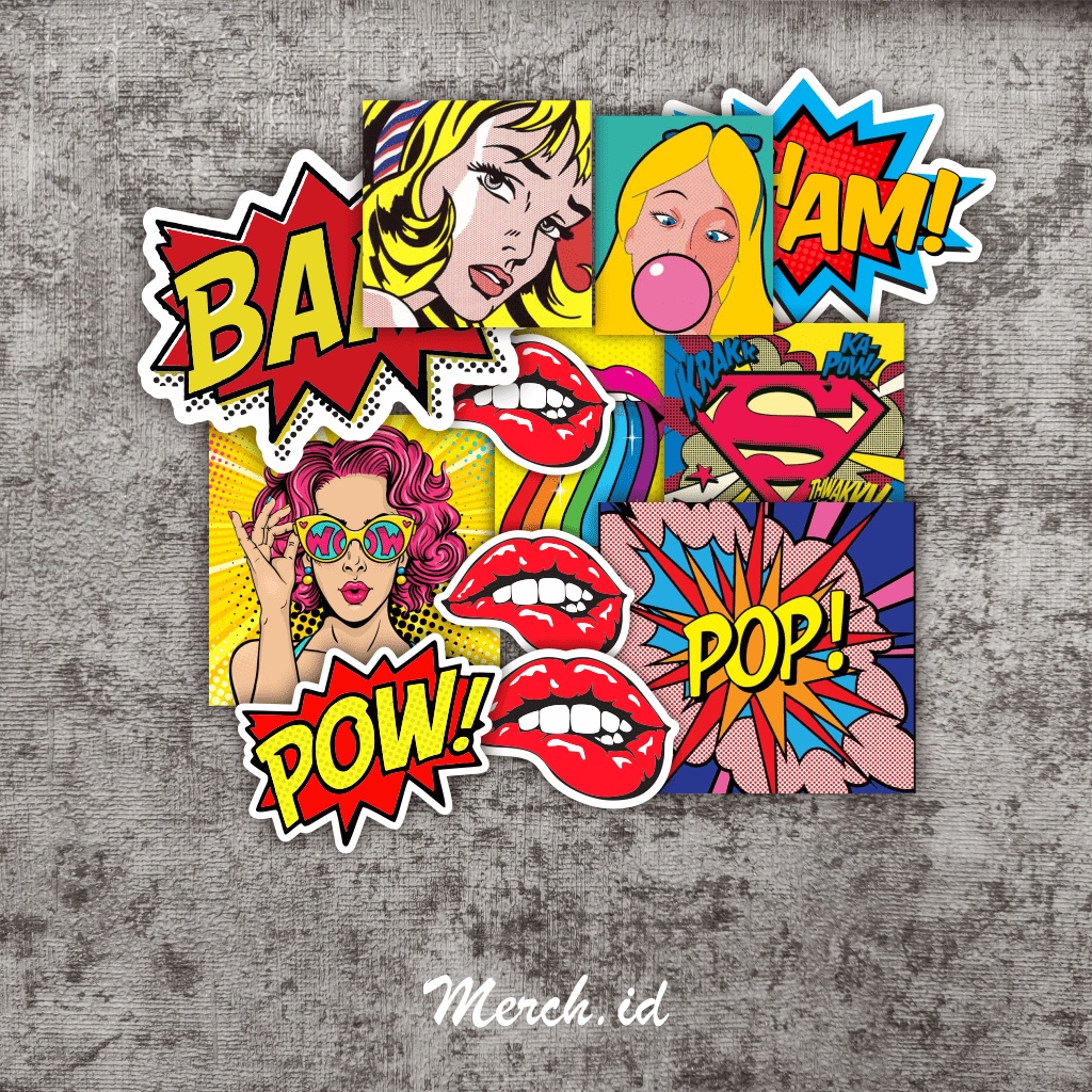 Jual Stiker POP ART / Sticker Pack / Stiker laptop helm sticker ...