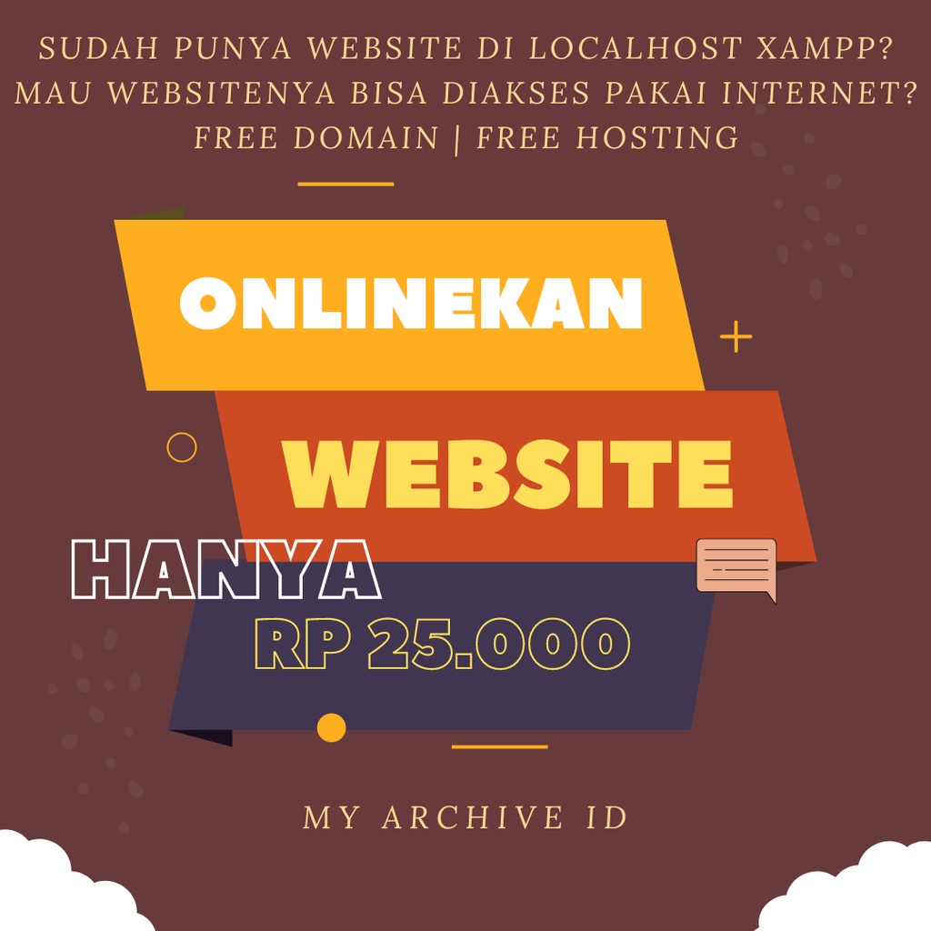 Jual Meng-onlinekan Website dari XAMPP, Membuat Website Localhost Dapat Diakses Internet, Sewa ...
