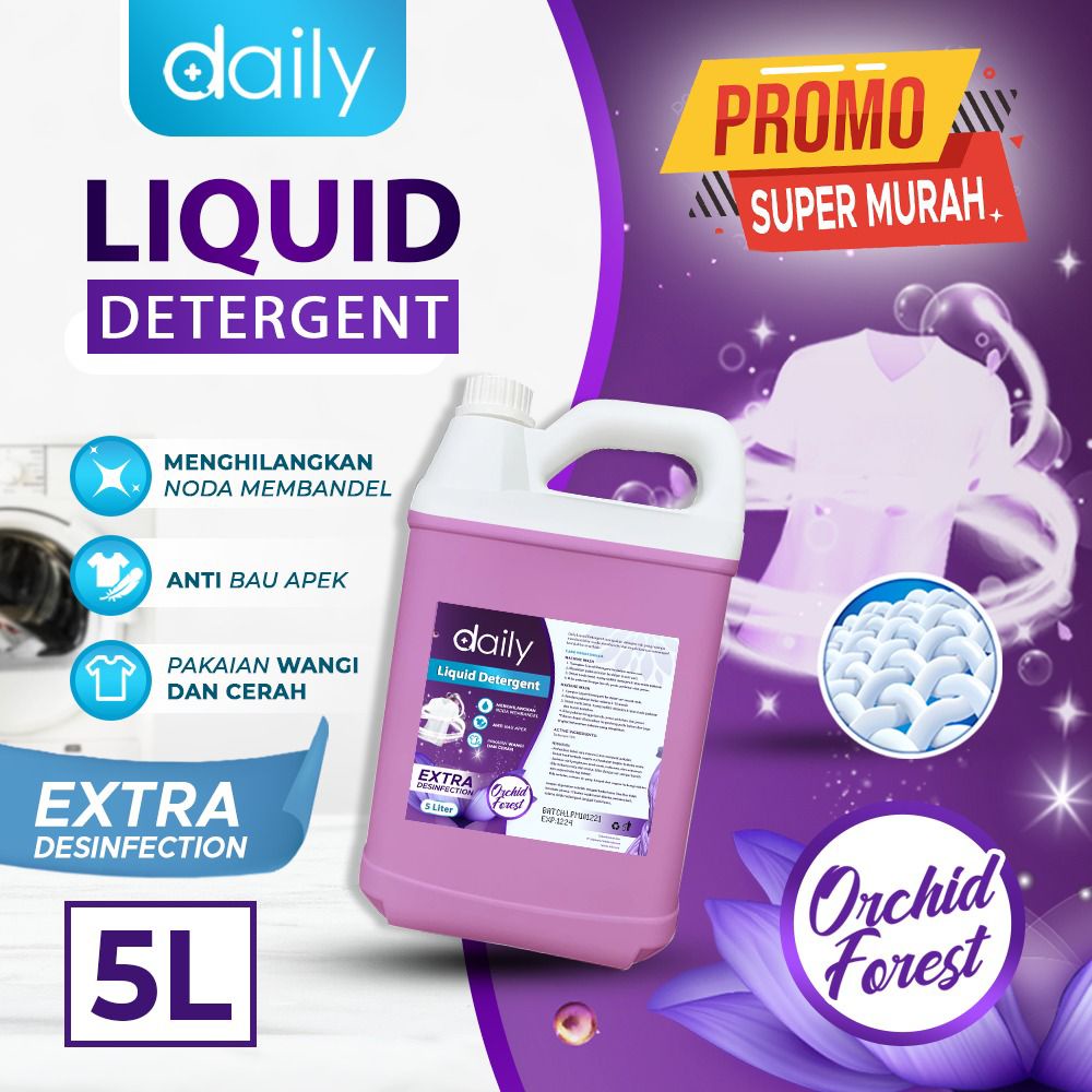 Jual Deterjen Cair Liquid Laundry Detergent Daily Ocean Fresh 5 Liter | Shopee Indonesia