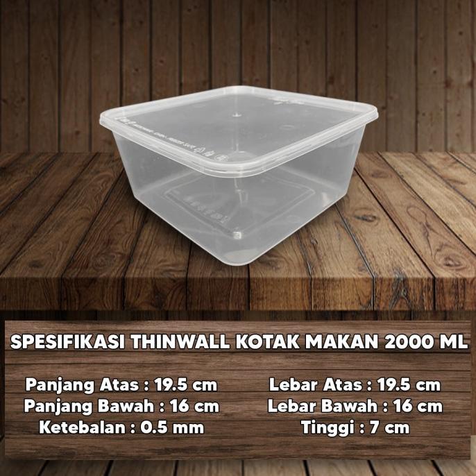 Jual Kotak Thinwall Jumbo 3000ml Thin Wall Kotak Makanan 3000ml