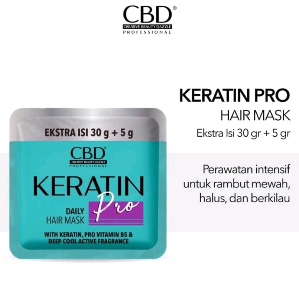Jual CBD Hair Mask Keratin Pro (SACHET) | Shopee Indonesia