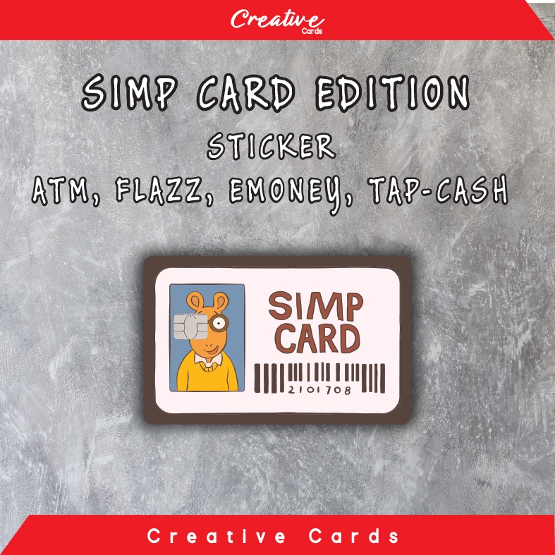 Jual Sticker Sticker Kartu Atm Skin Card - SIMP CARD Edition Vinyl ...