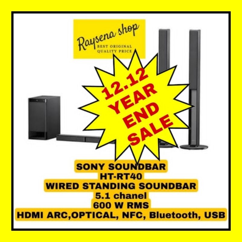 Jual SONY SOUNDBAR RT40 / HT-RT40 / HT RT 40 STANDING SOUNDBAR | Shopee ...