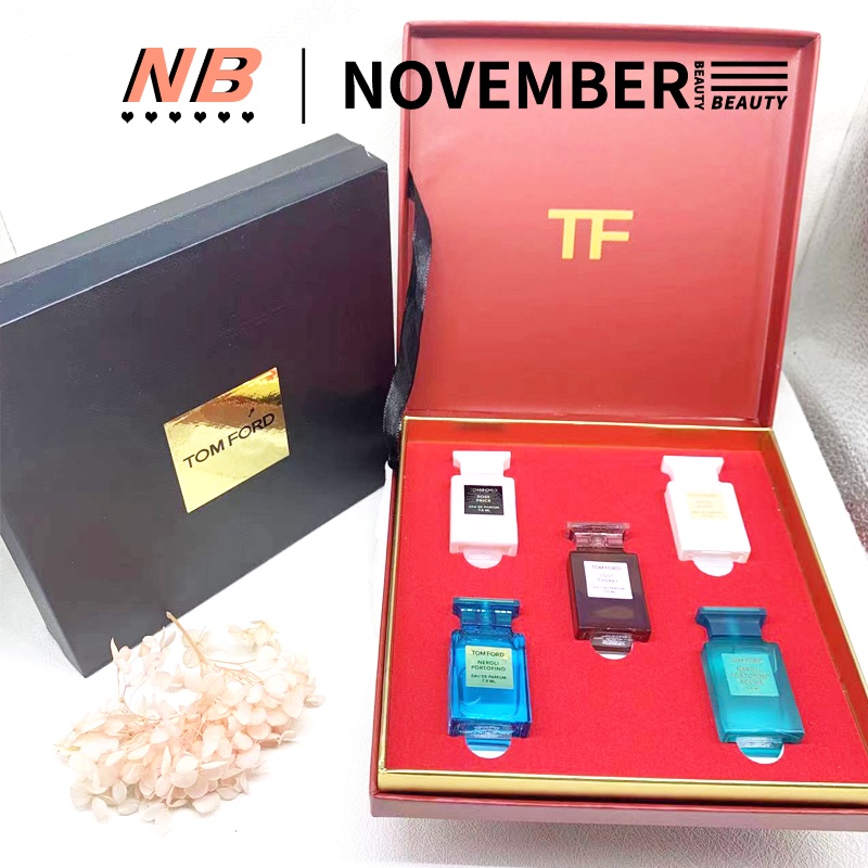 Jual TOM FORD TF perfume 5-piece set red/black Signature Edition TF ...