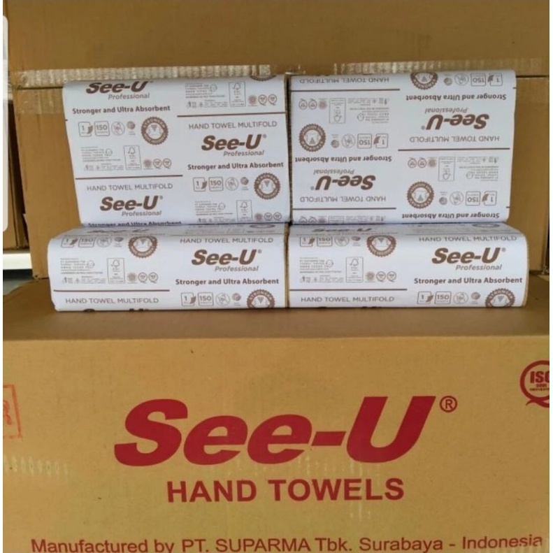 Jual 1 Dus Tisu See-U Profesional Hand Towel Multifold Premium putih ...