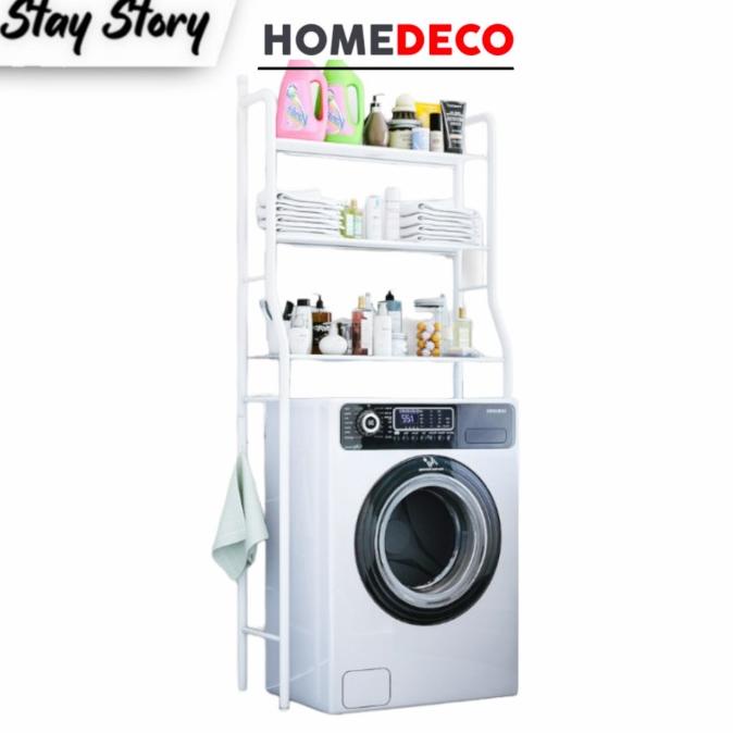 Jual Rak Mesin Cuci Dan Toilet Organizer Kamar Mandi Laundry 3 Susun ...