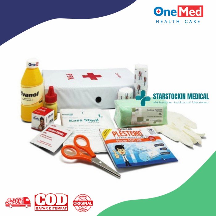 Jual Paket Kotak P3K Onemed Isi Lengkap Peralatan First Aid | Shopee ...
