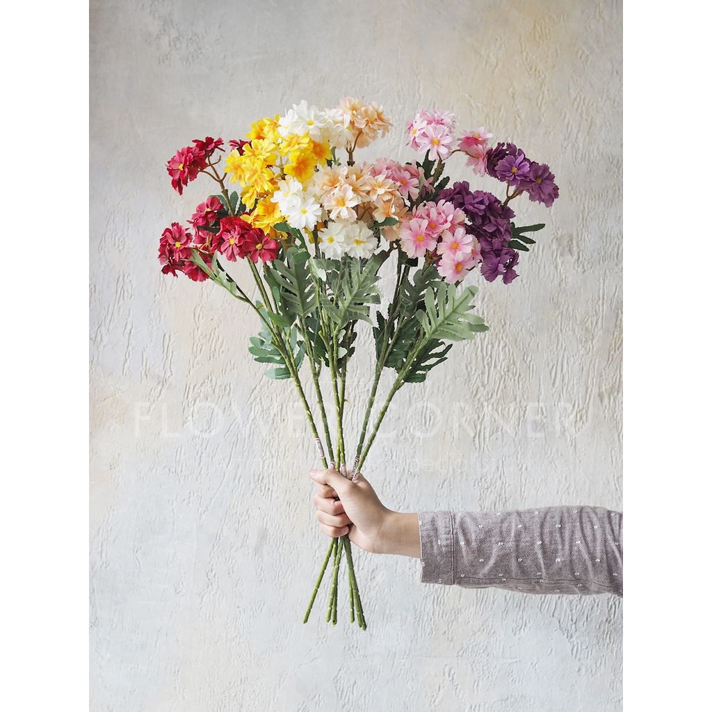 Jual Bunga Artificial Daisy Bunch Spray Tangkai Panjang (B23014 ...