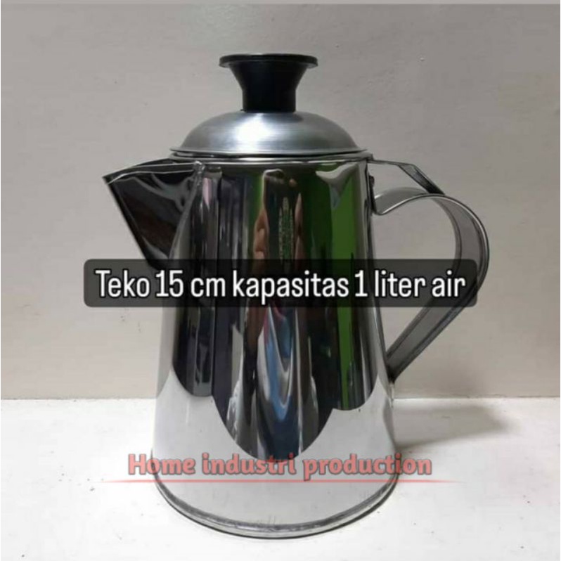Jual Teko stainless 1 liter / teko thai tea 1 liter / teko pinguin 15 ...