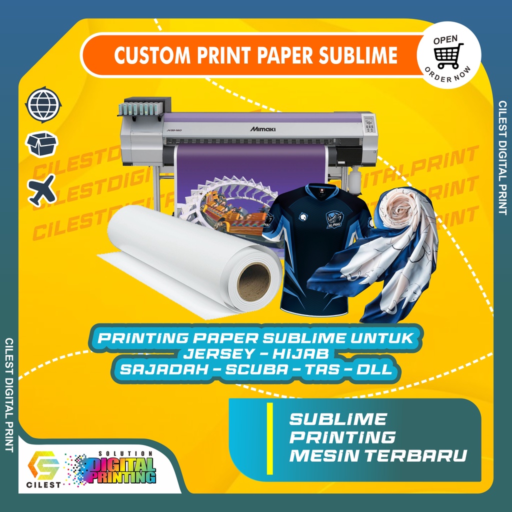 Jual COSTUM PRINT PAPER SUBLIME METERAN | Shopee Indonesia