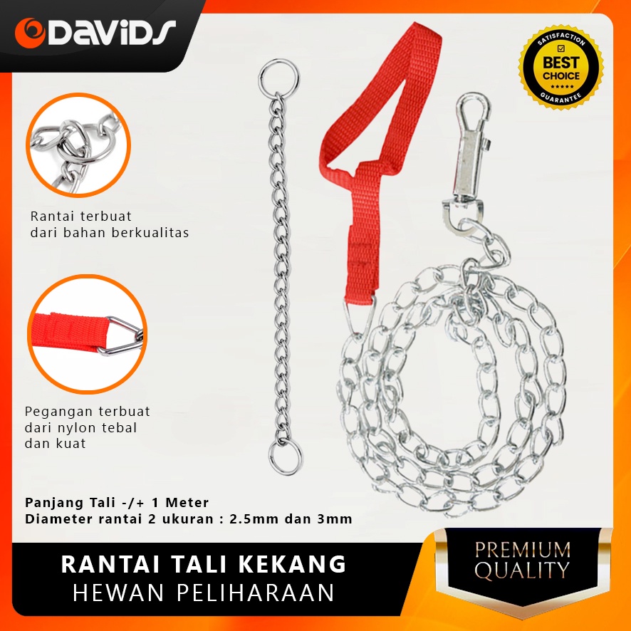 Jual Rantai Anjing Kucing Tali Tuntun Kekang Kecil Hewan Kuat Besi Dog ...