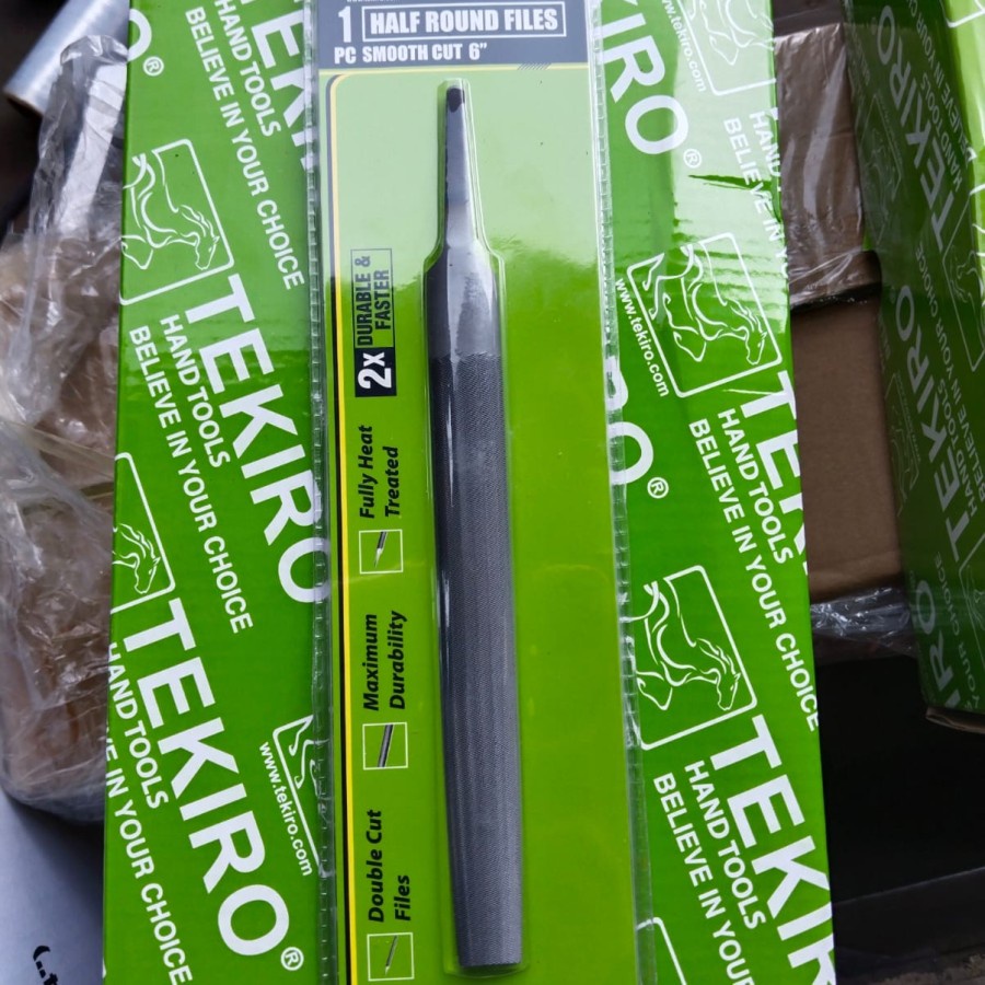 Jual TEKIRO kikir setengah bulat ,Half round files smooth 6inch ...