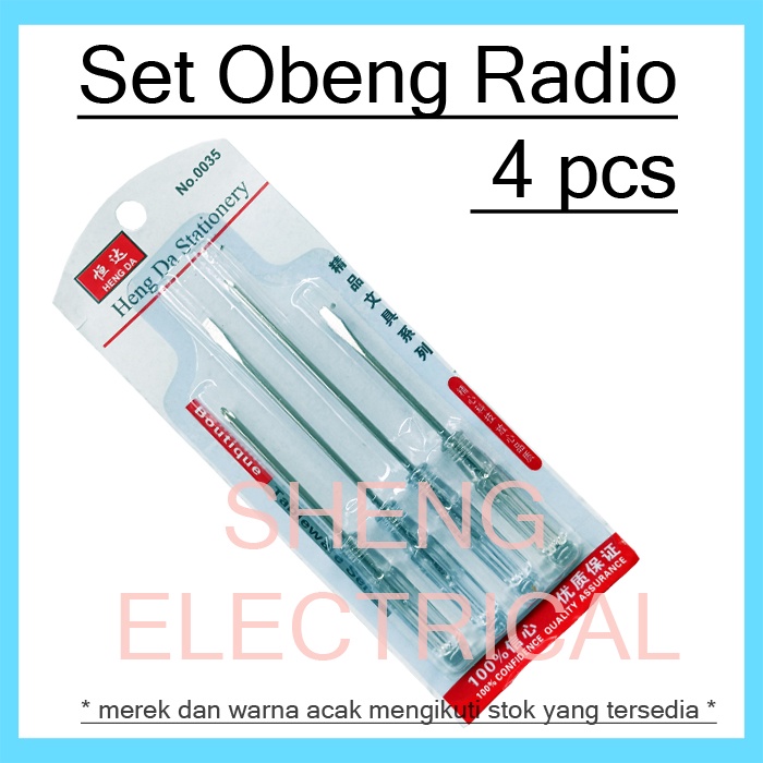 Jual Obeng Radio Set Mata Plus (+) Minus (-) Kurus Kembang Bunga ...
