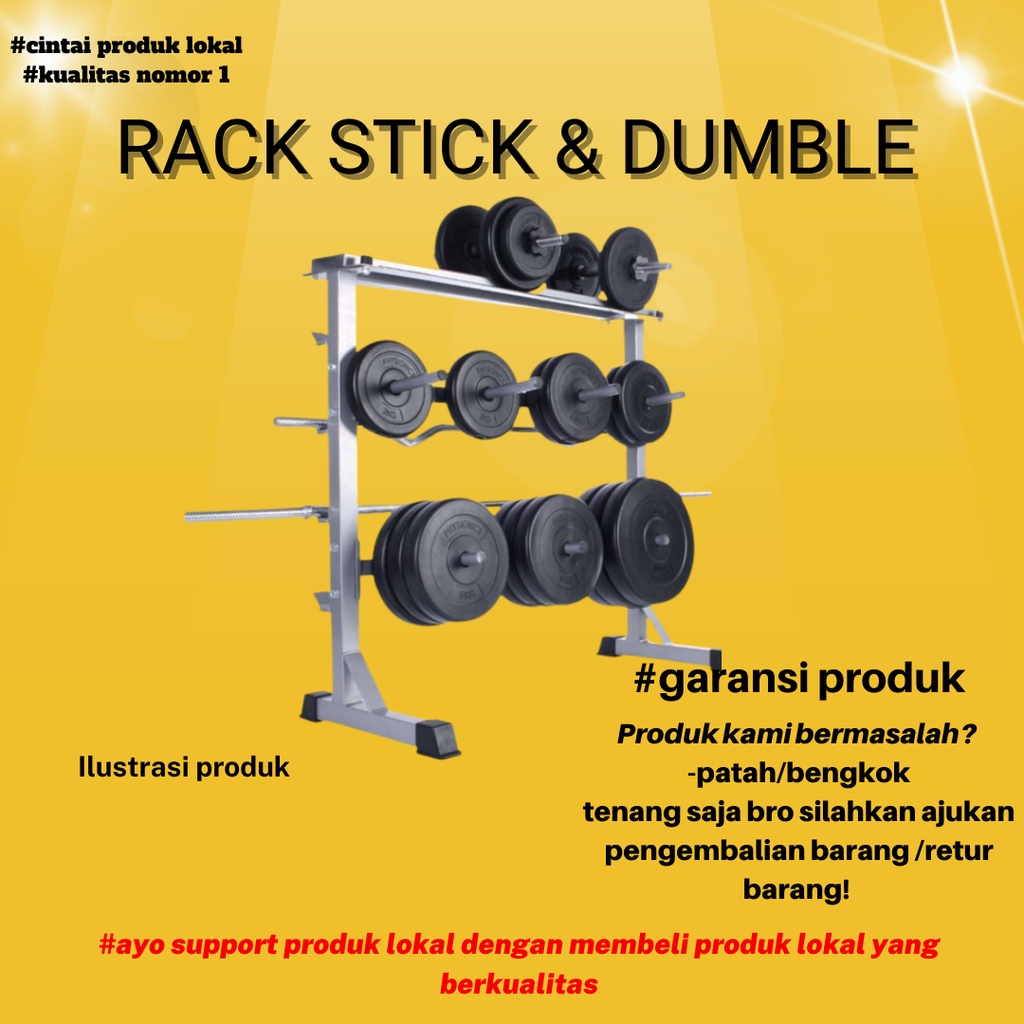 Jual Rak PENYIMPANAN BARBEL BAR GYM DUMBBEL Perlengkapan Home Gym Rak ...